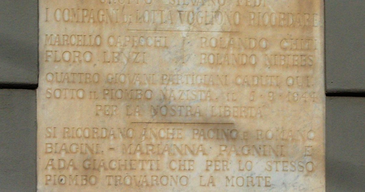 Lapide del Gruppo Fedi - Comune di Serravalle Pistoiese (PT) - MEMO il ...