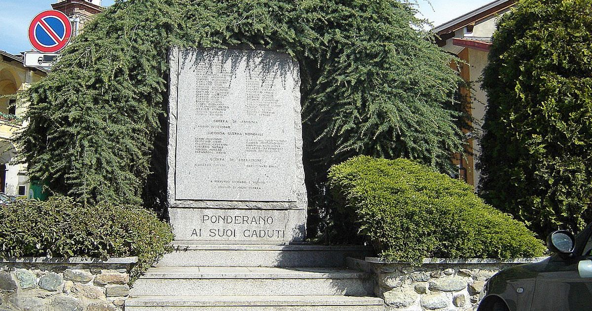 Monumento ai caduti di Ponderano - Comune di Ponderano (BI) - MEMO il ...